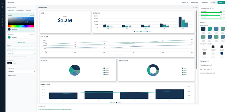 Power BI Report Wireframing & Design Tool — Draft BI