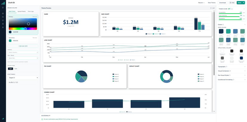 Power BI Report Wireframing & Design Tool — Draft BI